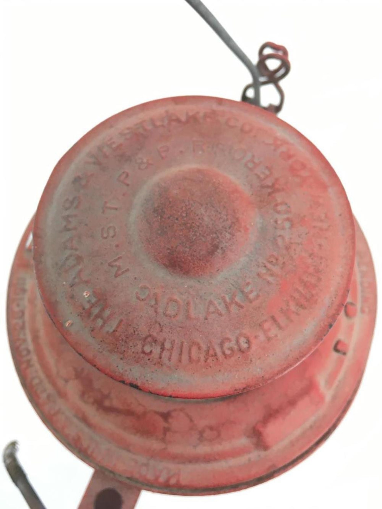 Antique Adlake No 250 Red Railroad Lantern Chicago St. Paul Minneapolis ...