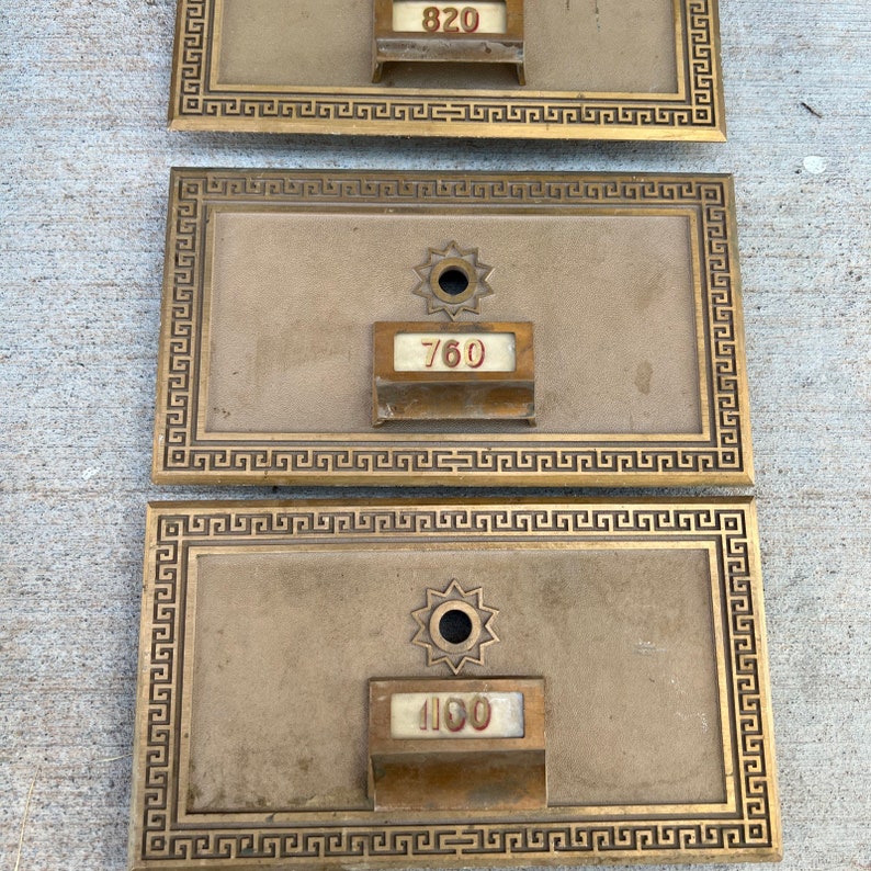 ONE Antique Brass US Post Office Mail Box Door ORO Mfg 11”x6.25” - Etsy