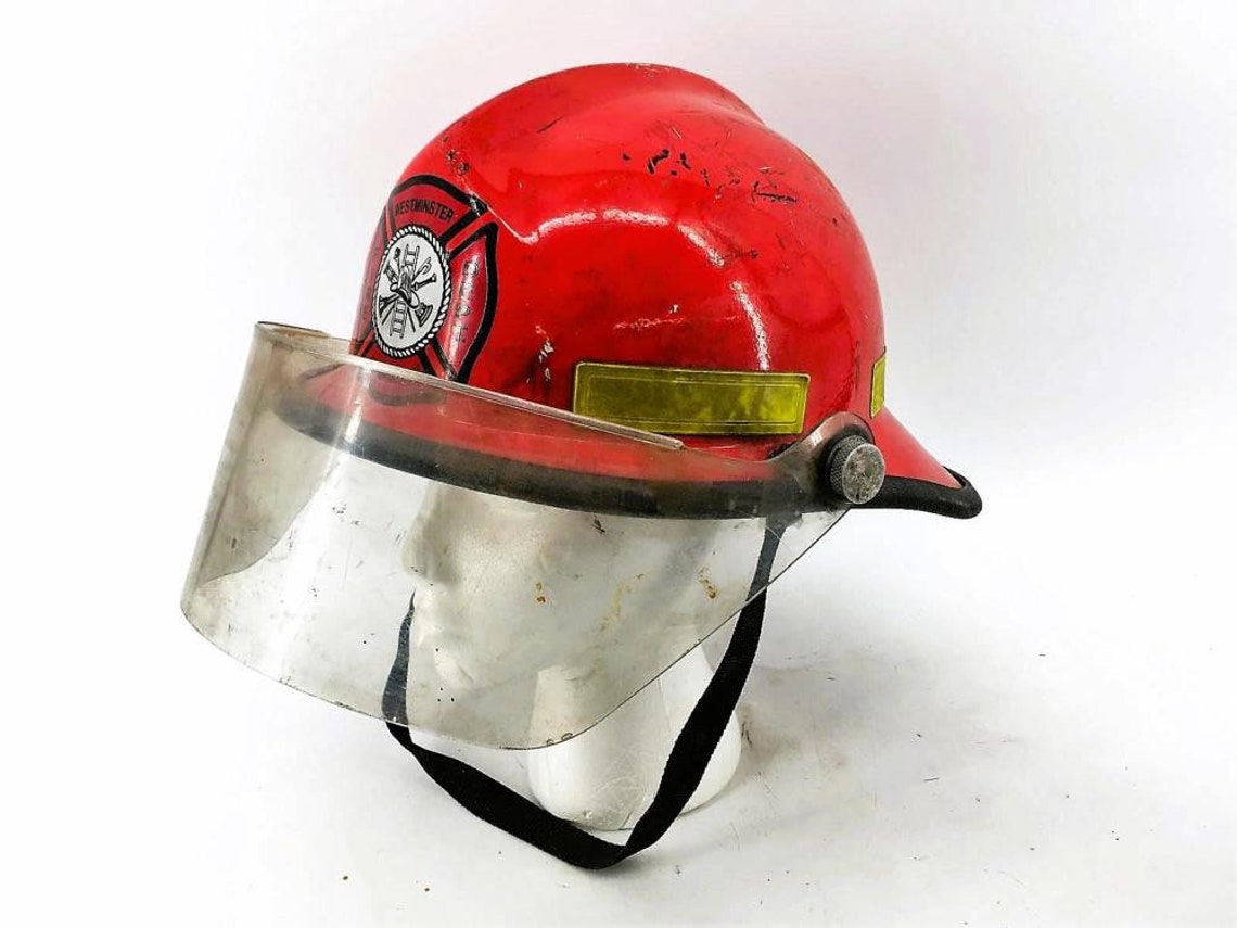 Vintage Westminster Fire Dept. Firefighter Helmet Cairns & Bros 1/1 on ...