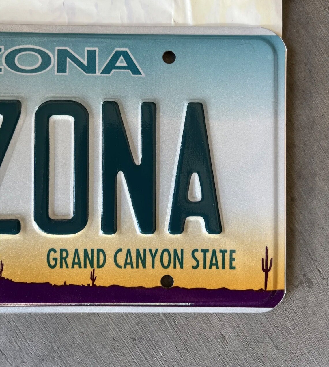 Vintage Arizona Specialized License Plate With Envelope - Etsy