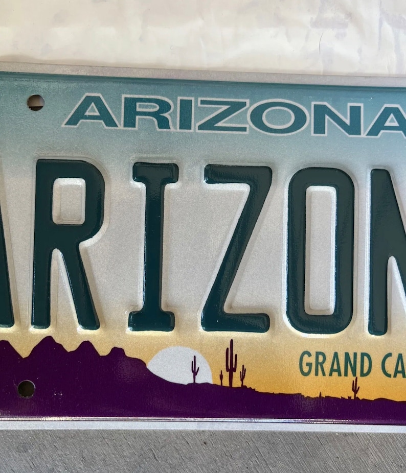 Vintage Arizona Specialized License Plate With Envelope - Etsy