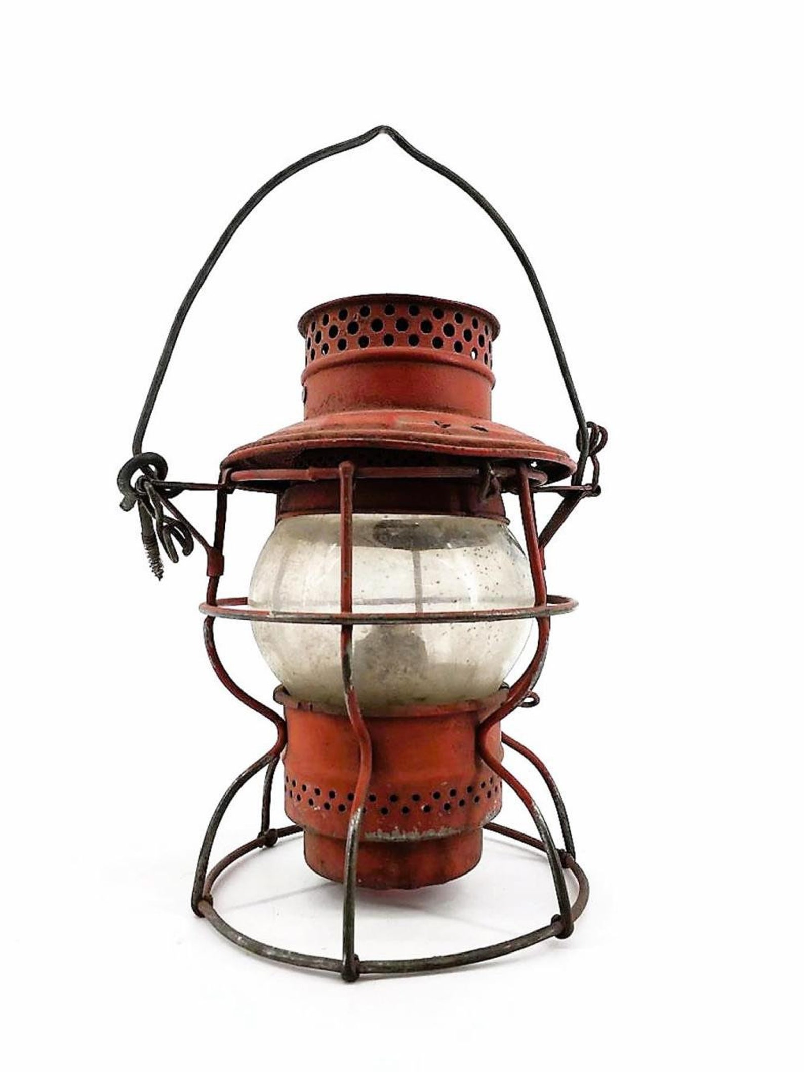 Antique Adlake No 250 Red Railroad Lantern Chicago St. Paul Minneapolis ...