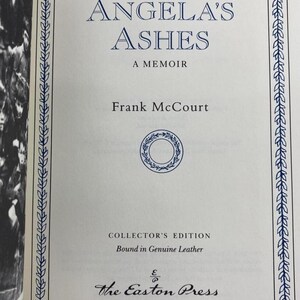 Vintage Easton Press Signed Edition Frank Mccourt Angelas Ashes Leather ...