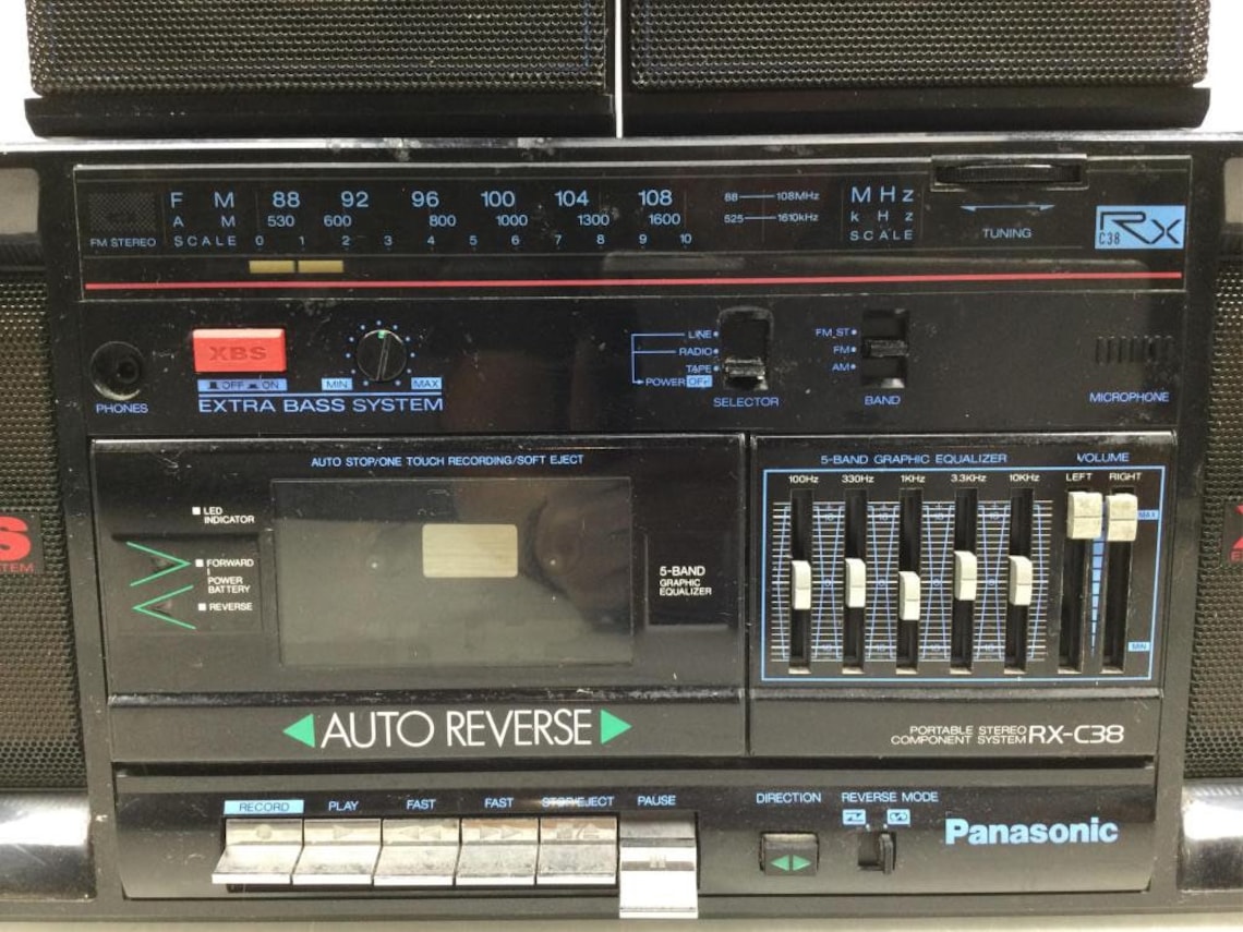 Vintage Panasonic RX-C38 Boombox Stereo AM/FM Cassette Recorder ...