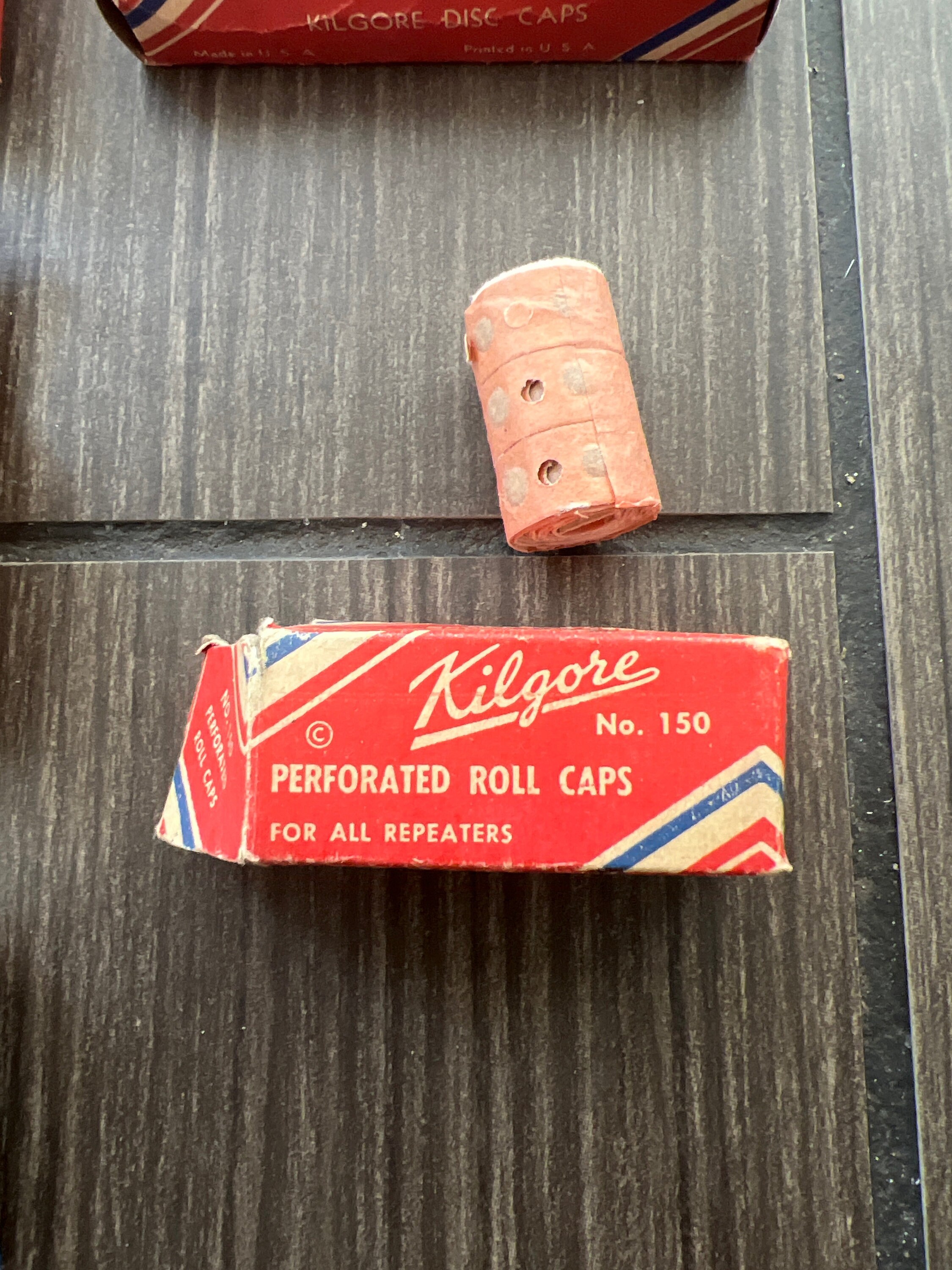 4 Vintage Kilgore No. 108 No 78 Disc Mammoth Caps No 150 Perforated ...