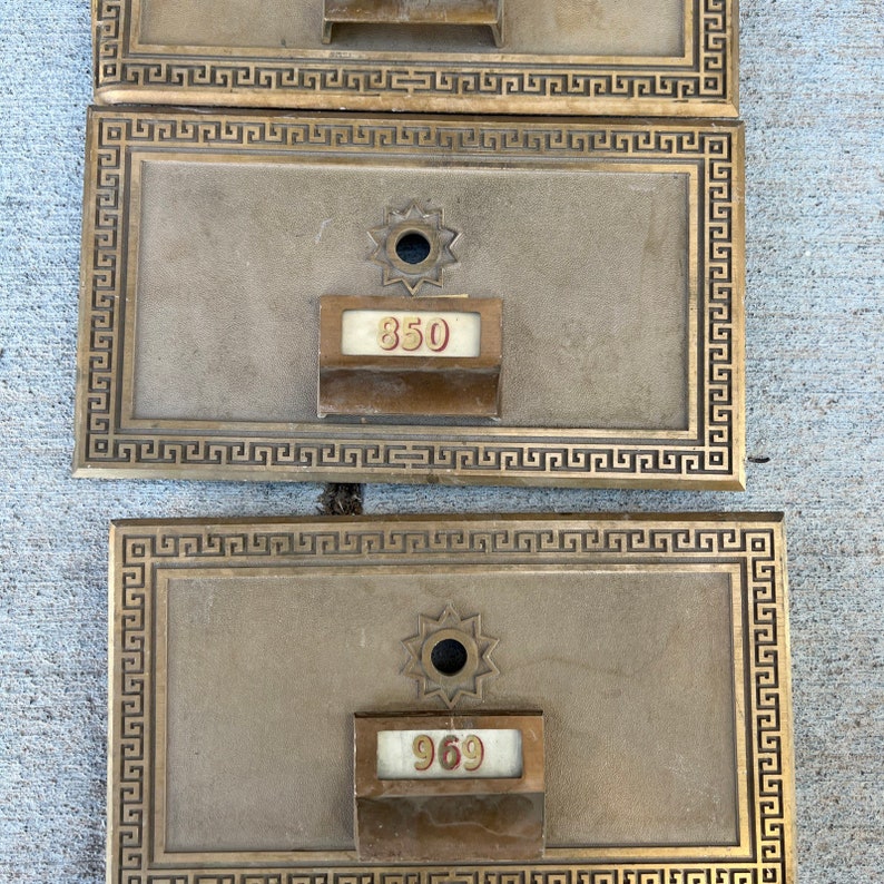 ONE Antique Brass US Post Office Mail Box Door ORO Mfg 11”x6.25” - Etsy