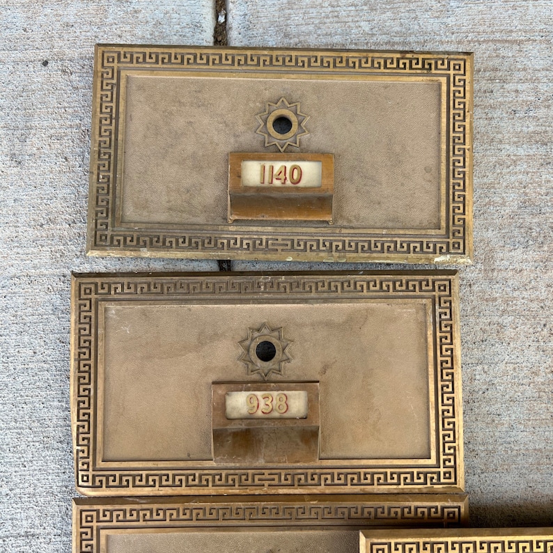 ONE Antique Brass US Post Office Mail Box Door ORO Mfg 11”x6.25” - Etsy