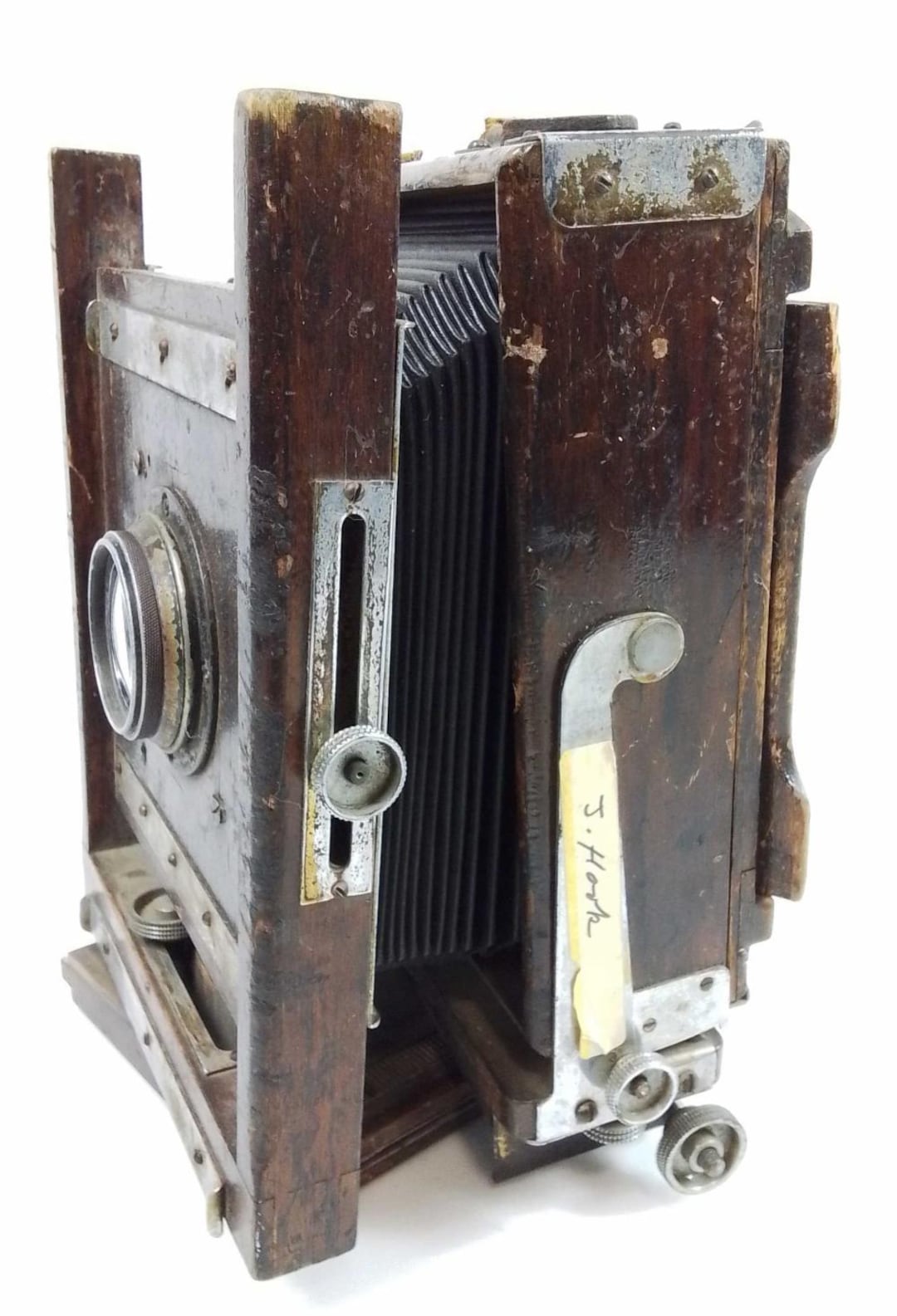 Vintage Watson Burke & James Wood 5x7 Folding Camera W/ Heliar 18cm ...
