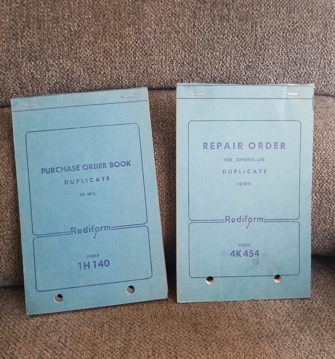2 Vintage Rediform Purchase & Repair Order Book Form 50 Sets Each 1/1 on Etsy - Etsy