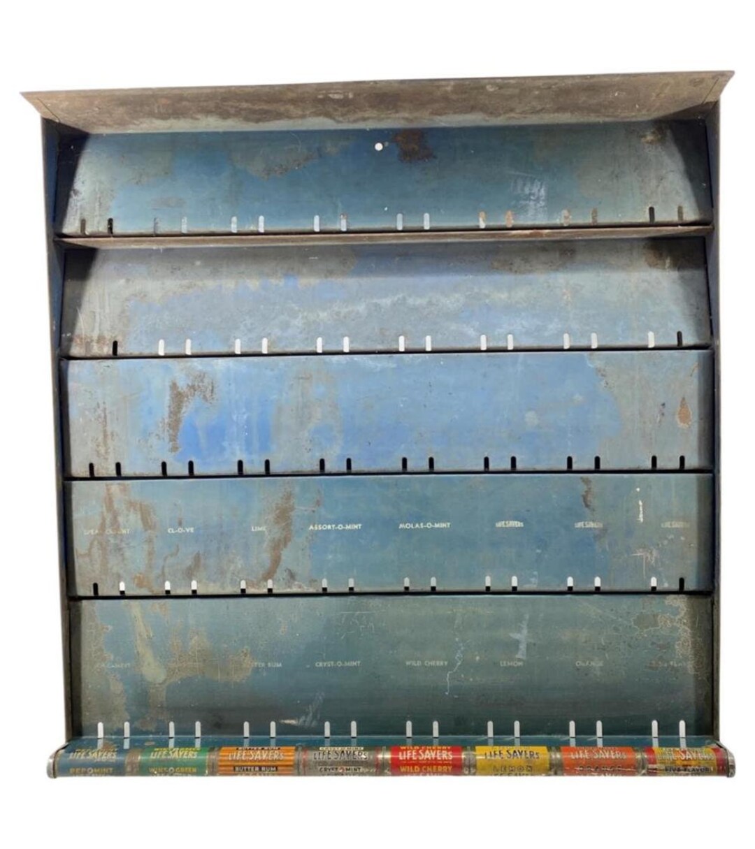 Vintage Antique Tin Metal Lifesavers Candy Display Stand 24lx10.5wx23h ...