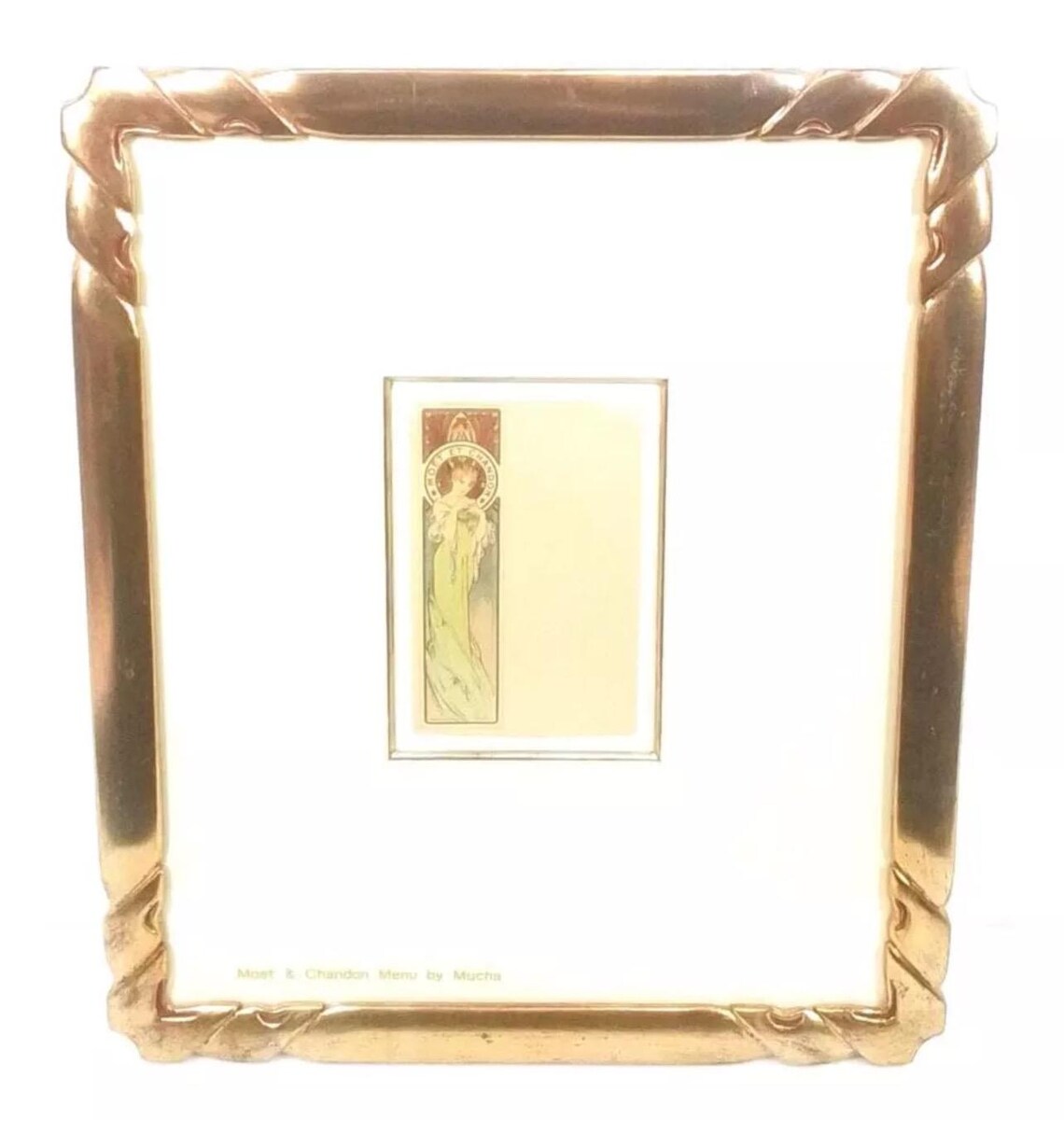 Antique Original 1890s Mucha Menu Moet & Et Chandon Card Signed With ...