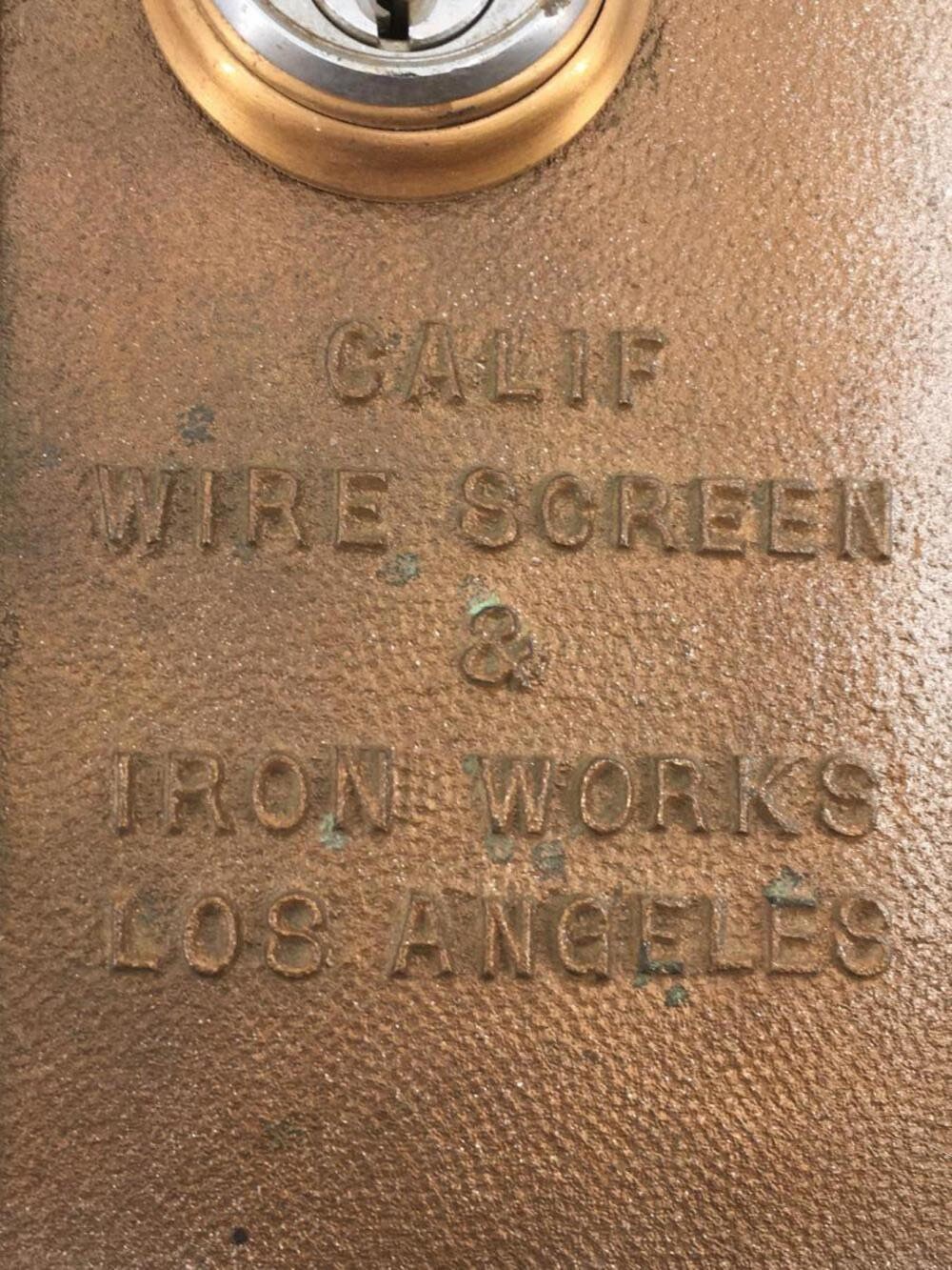 Vintage Calif. Wire Screen Iron Works Lock Los Angeles 1/1 on Etsy - Etsy