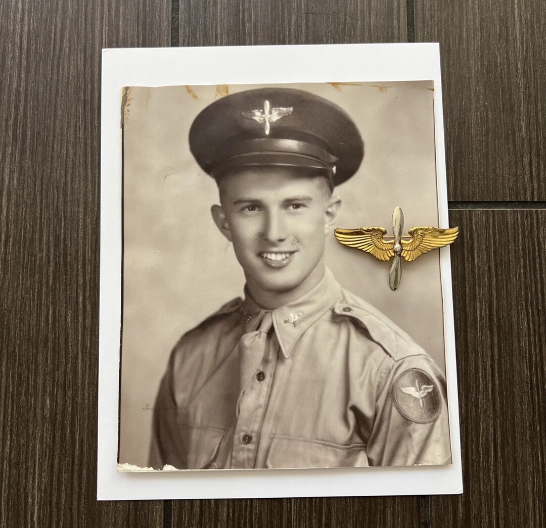 WWII Era Aviation Hat Badge Military Wings Insignia Pin Photo Picture ...