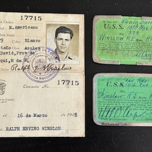 Antique 1938 Pre-wwii USN United States Navy Radio Operator ID Cards - Etsy