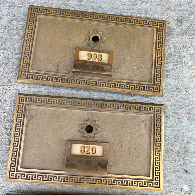ONE Antique Brass US Post Office Mail Box Door ORO Mfg 11”x6.25” - Etsy