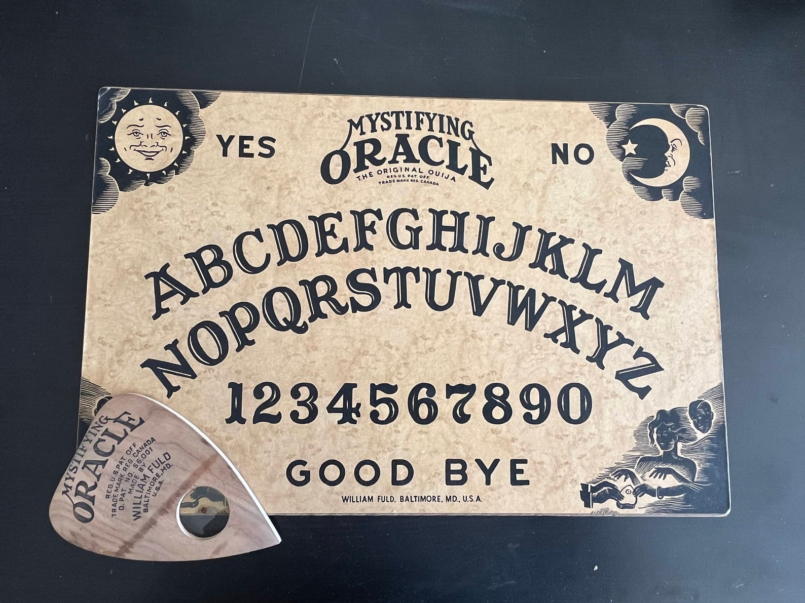 Antique William Fuld Ouija Board Mystifying Oracle and Planchette - Etsy