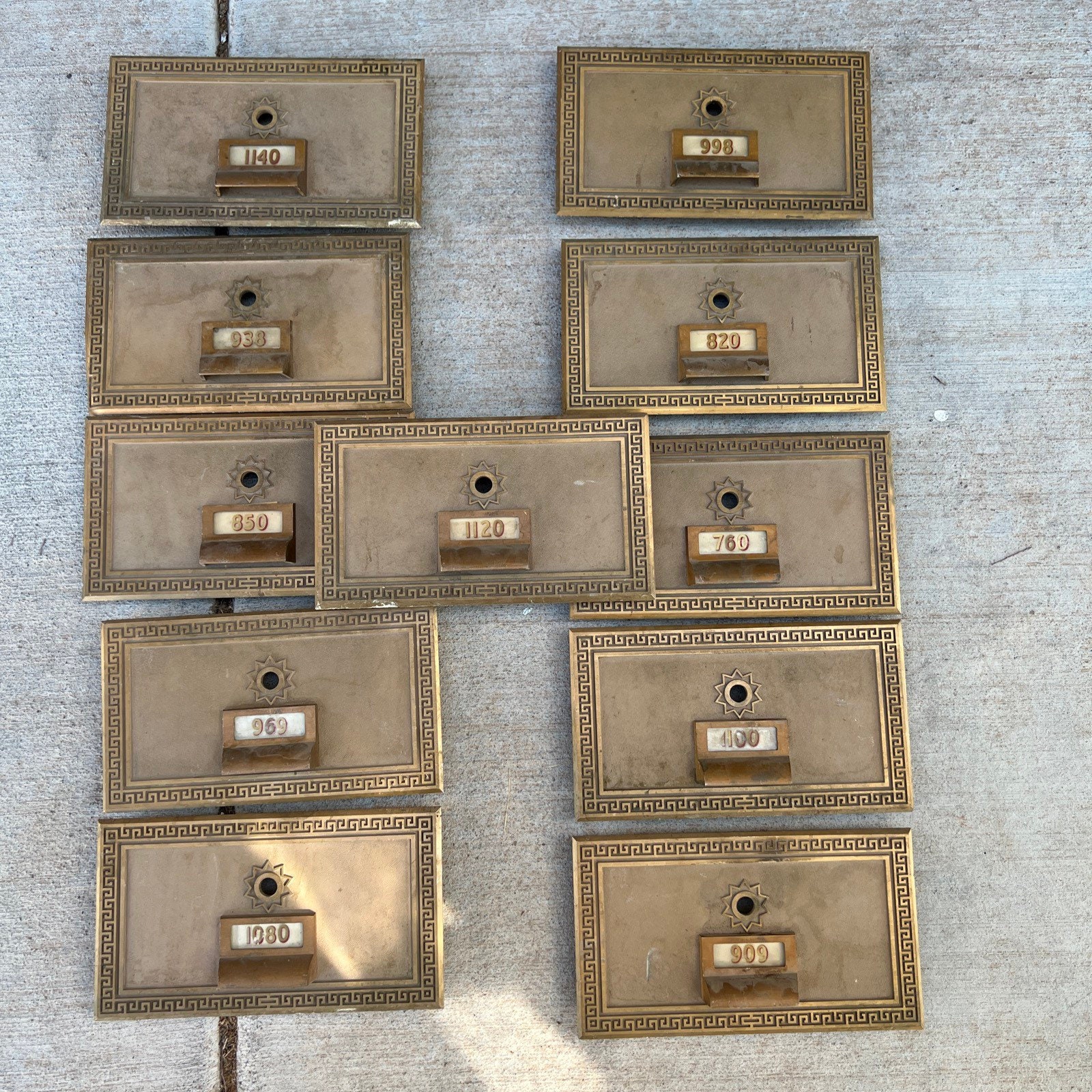 ONE Antique Brass US Post Office Mail Box Door ORO Mfg 11”x6.25” - Etsy