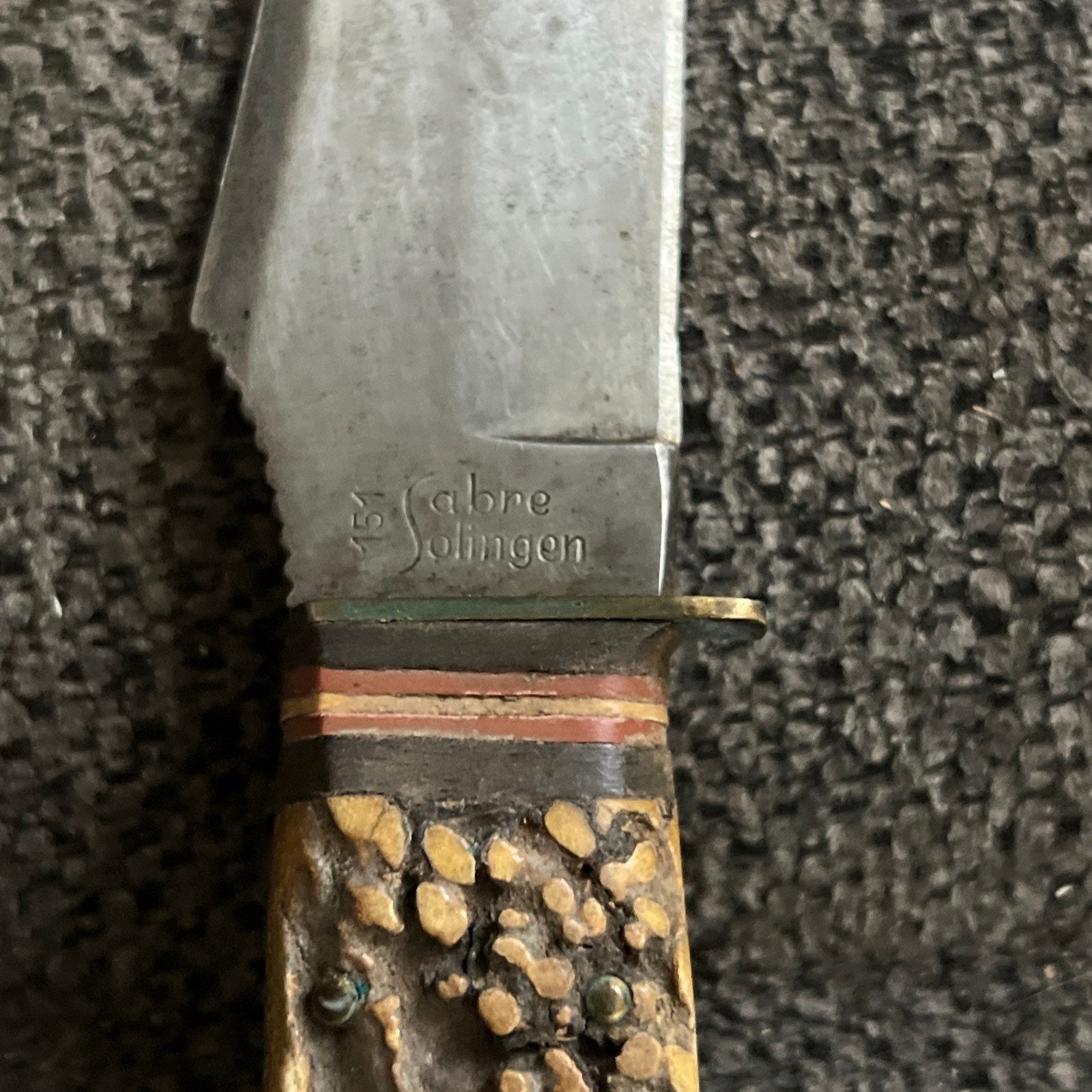 Vintage Monarch 151 Solingen Sabre Original Stag Bowie Knife With ...