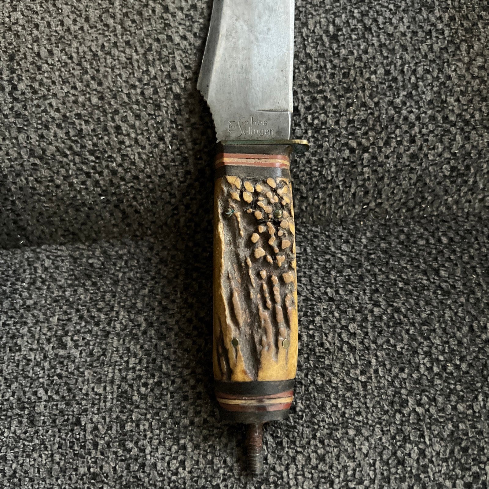 Vintage Monarch 151 Solingen Sabre Original Stag Bowie Knife With ...