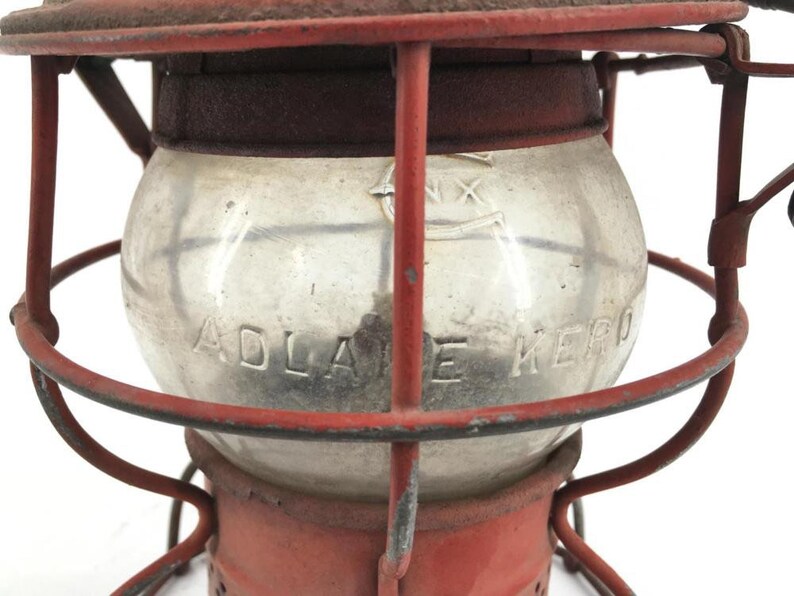 Antique Adlake No 250 Red Railroad Lantern Chicago St. Paul Minneapolis ...