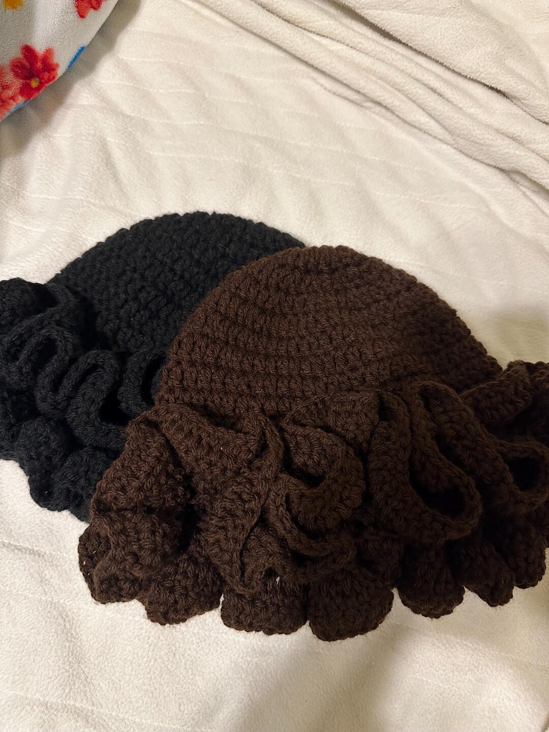 Crocheted Ruffle Hats - Etsy