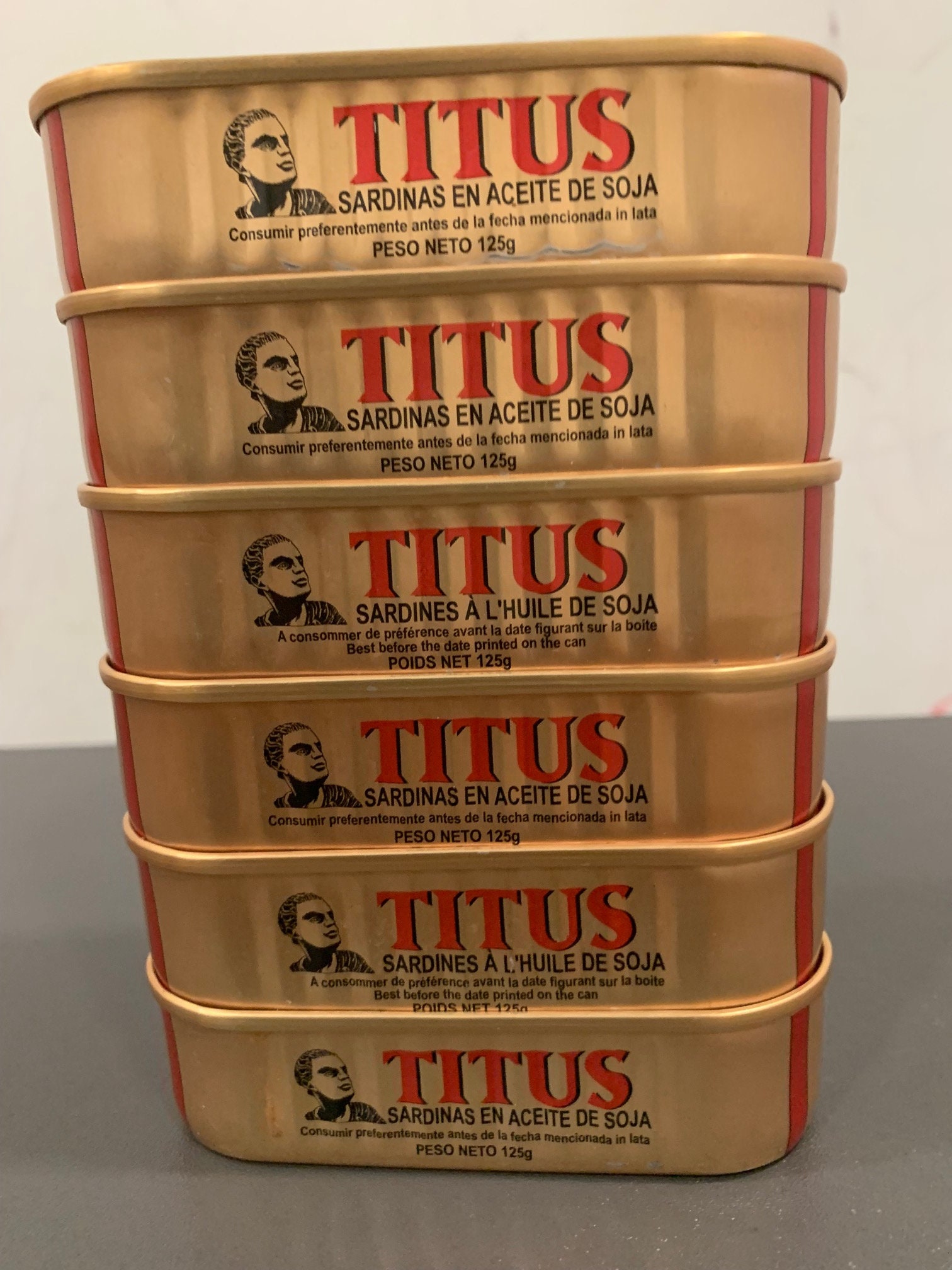 Titus Sardines in Soybean Oil and Chili Pepper 125g, ****6 CANS*** - Etsy