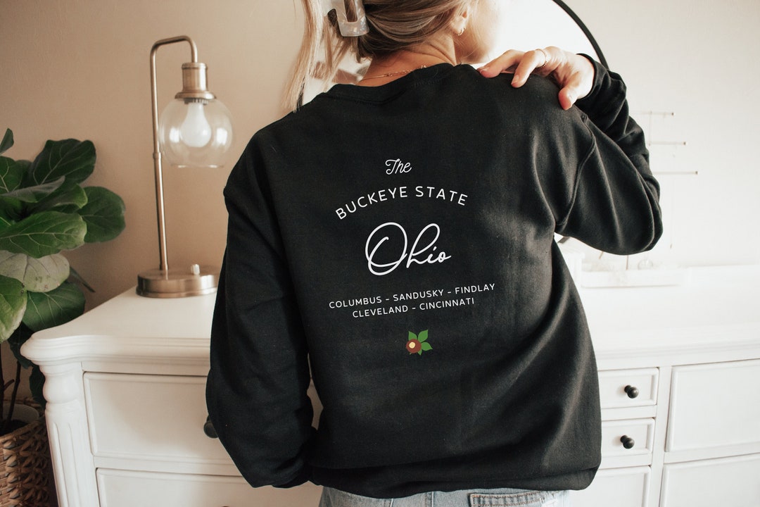 Ohio Buckeye State Double Sided Sweatshirt Ohio Apparel - Etsy