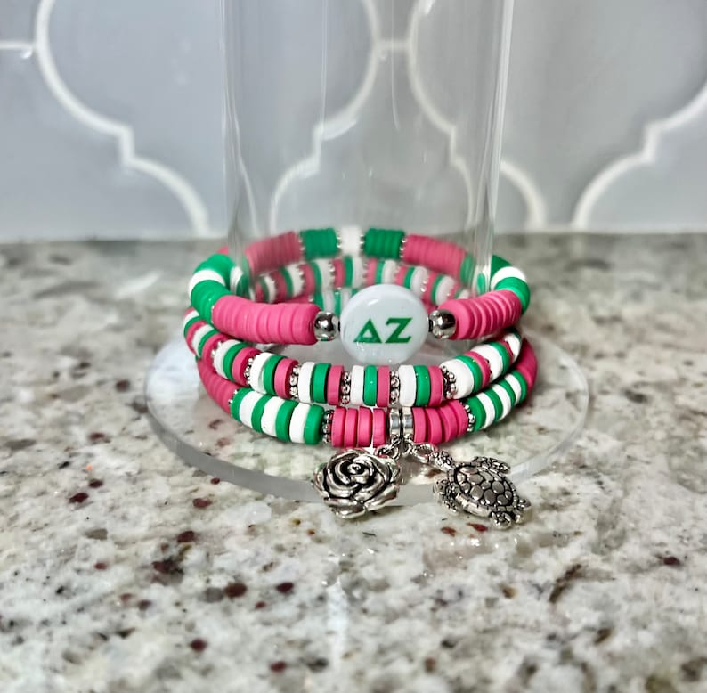 DELTA ZETA Stack Bracelets College School Spirit Gift for Little or Big ...