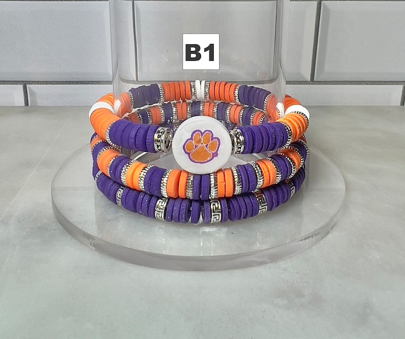 CLEMSON UNIVERSITY Game Day Stack Bracelets Clemson College Game Day ...
