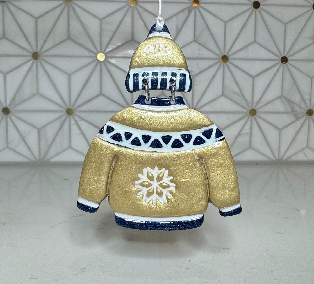 College Inspired Sweater-hat Ornament/college Inspired School Colors ...