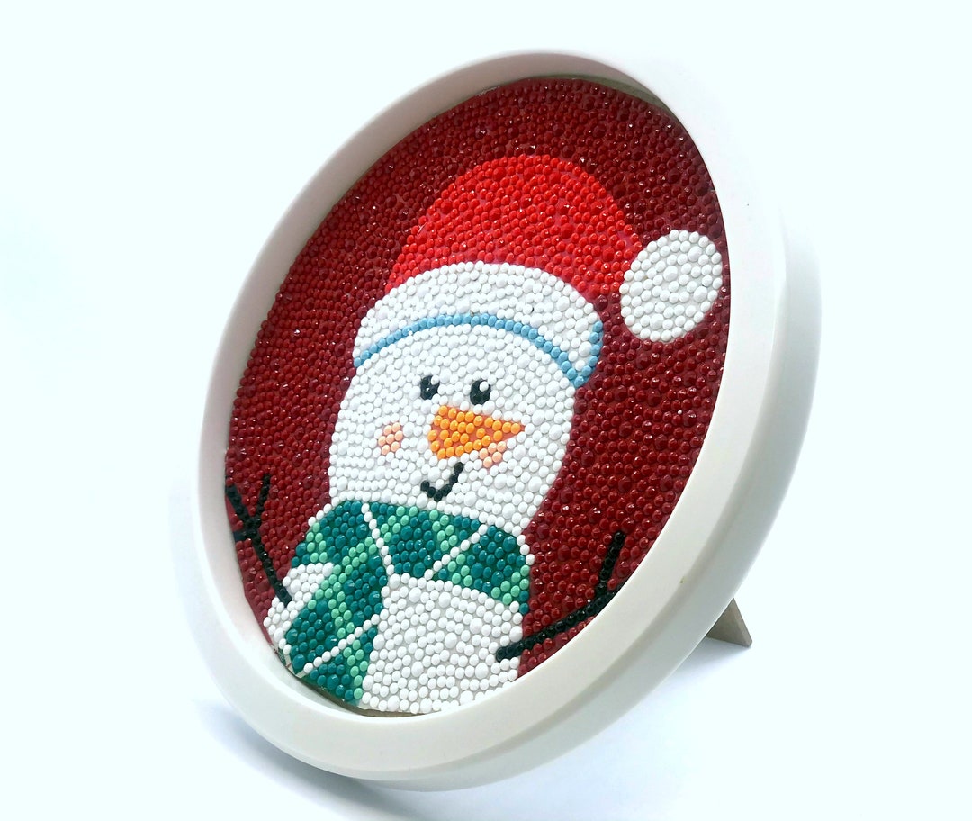 Snowman Diamond Art Craft Kit for Kids | Diamond Painting Kit With 8x8 ...