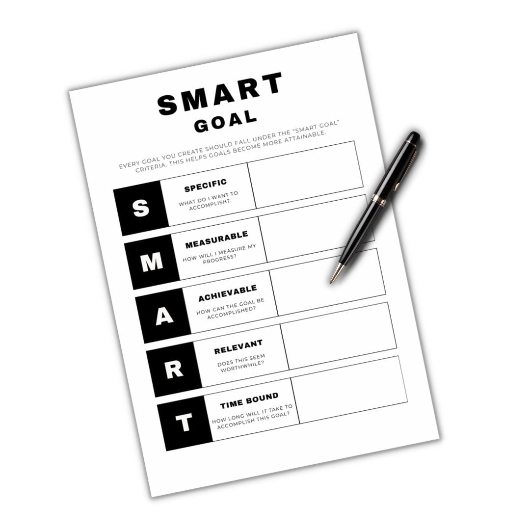 Minimalist SMART Goal Template | Perfect for Teachers | AVID Learning ...
