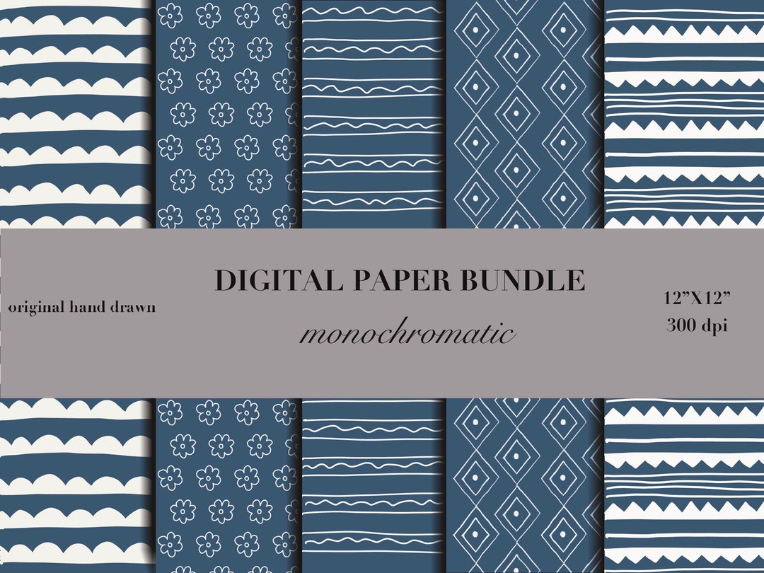 5 Digital Papers, Boho Scrapbook Paper, Boho Backgrounds, Boho Patterns ...
