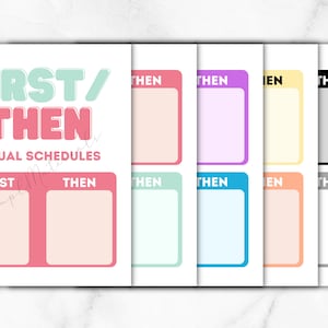 First Then & Visual Schedule - Etsy