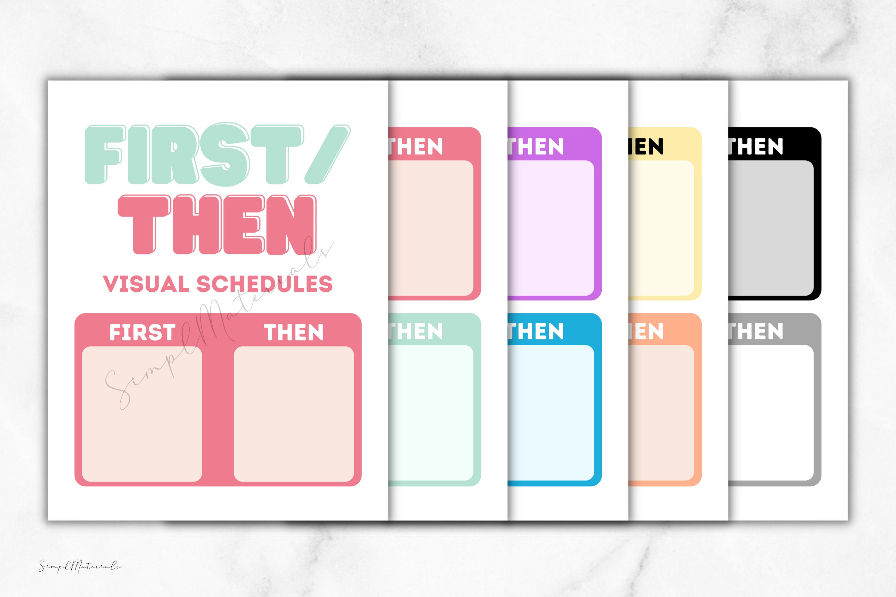 First Then Board Visual Aid Visual Schedule Toddler Behaviour Behavior ...