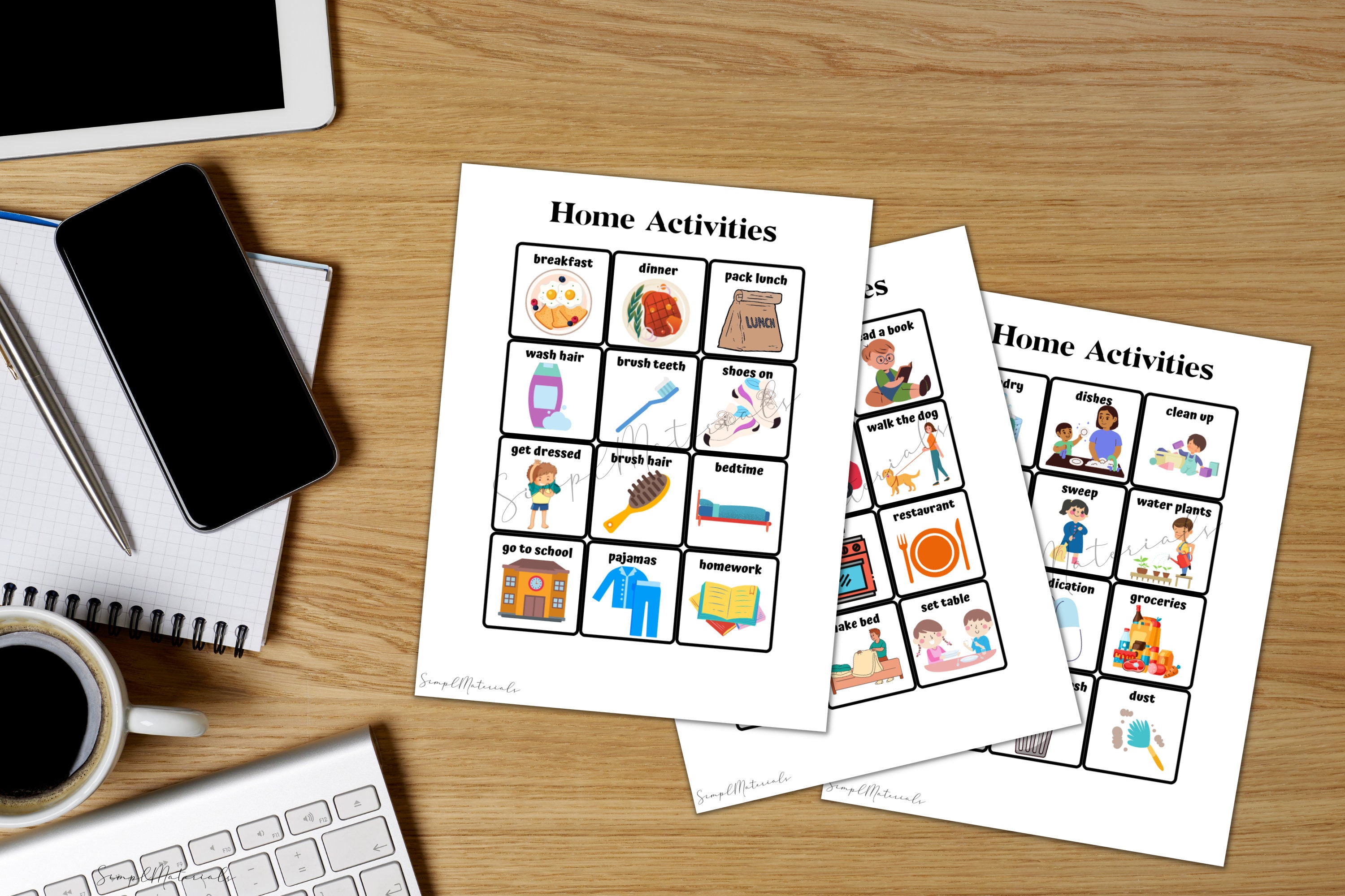 Visual Aid | Visual Schedule | Toddler Behaviour | Behavior Chart ...