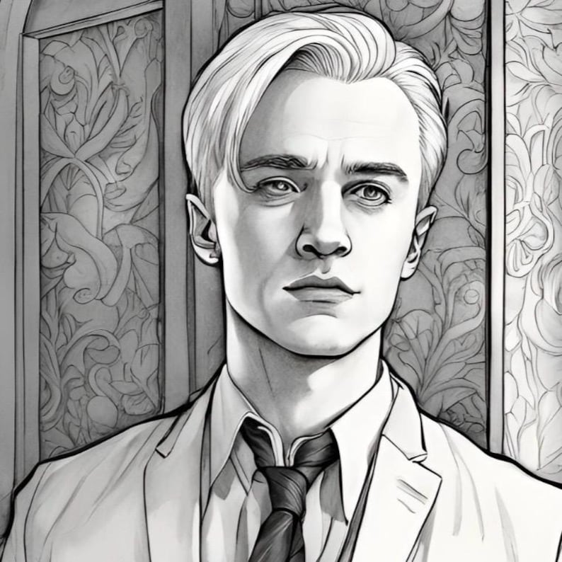 Draco Malfoy Coloring Book - Etsy