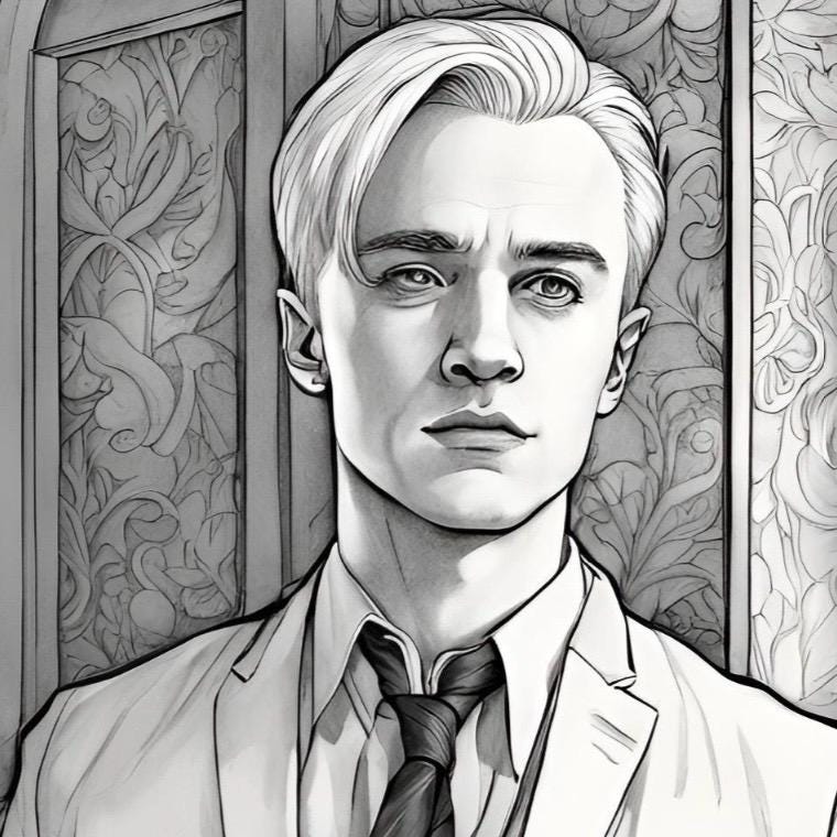 Draco Malfoy Coloring Book - Etsy