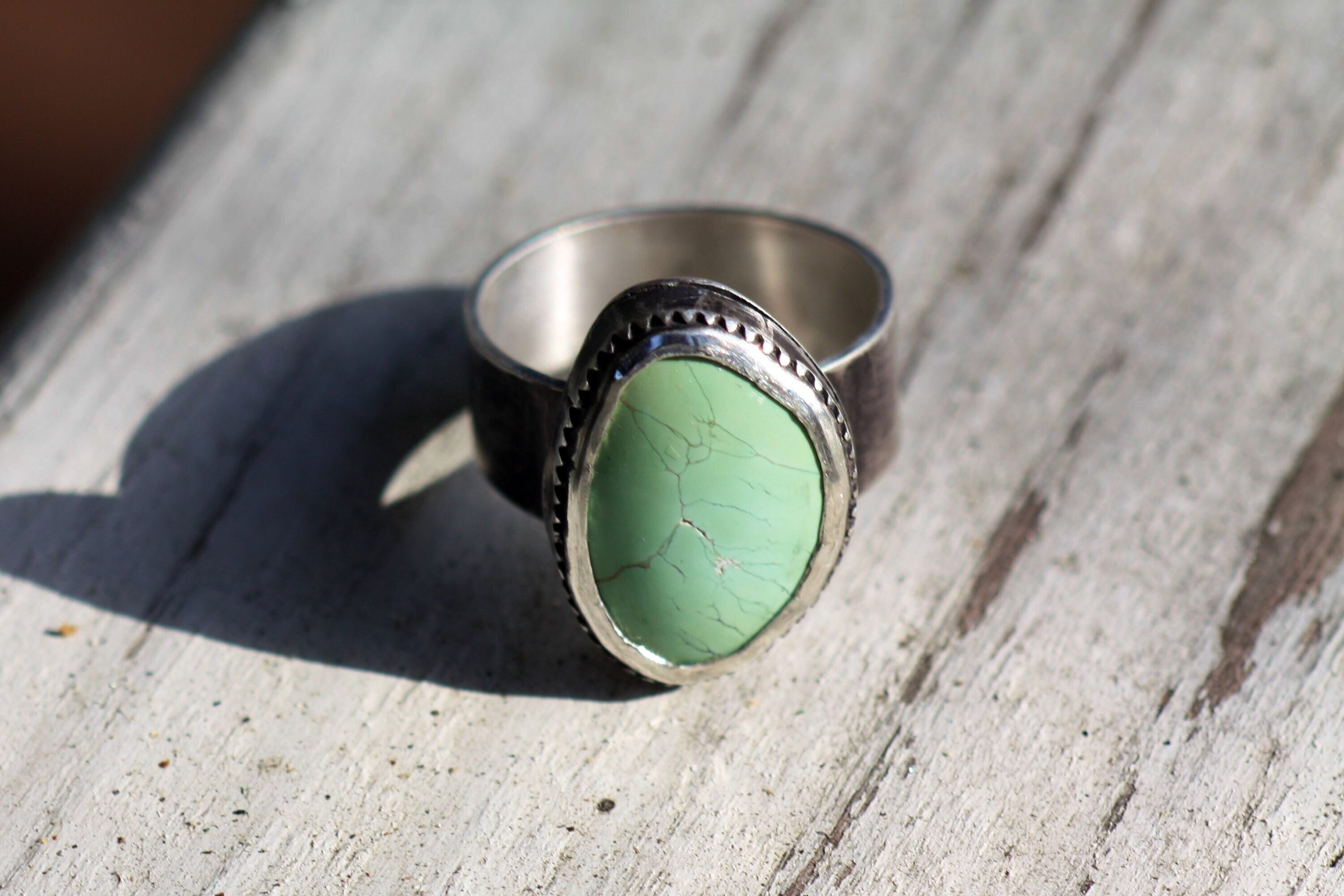 Sterling Silver With Variscite Ring Size 8.5 - Etsy