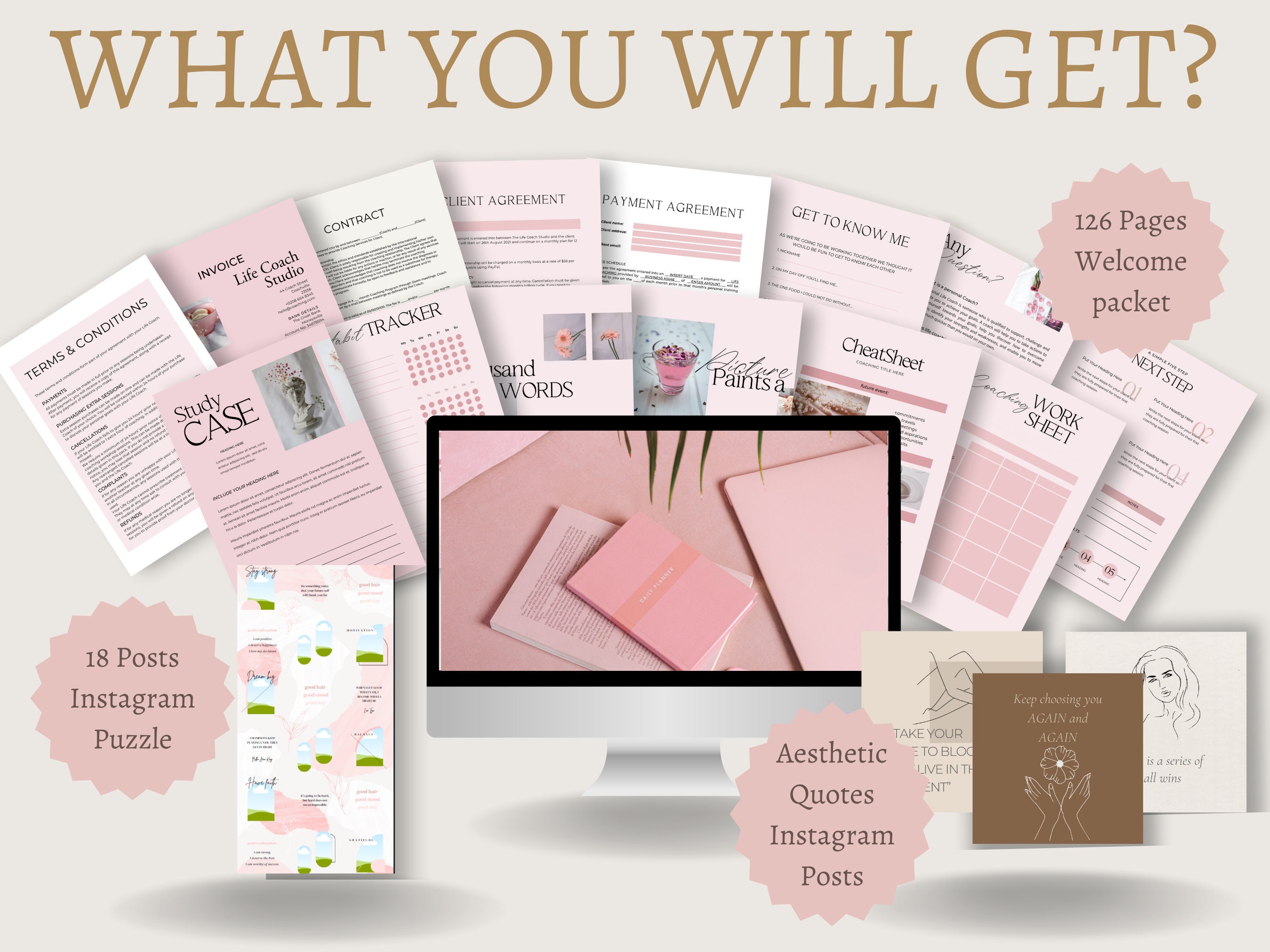 Coaching Client Welcome Packet, Client Onboarding Canva Template ...