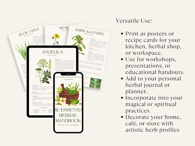 140 Printable Herb Profiles | Botanical Reference | the Herbal Handbook ...