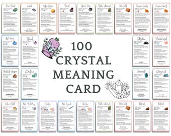 400 Editable Crystal Meaning Cards, Printable Gemstone Meaning Cards ...