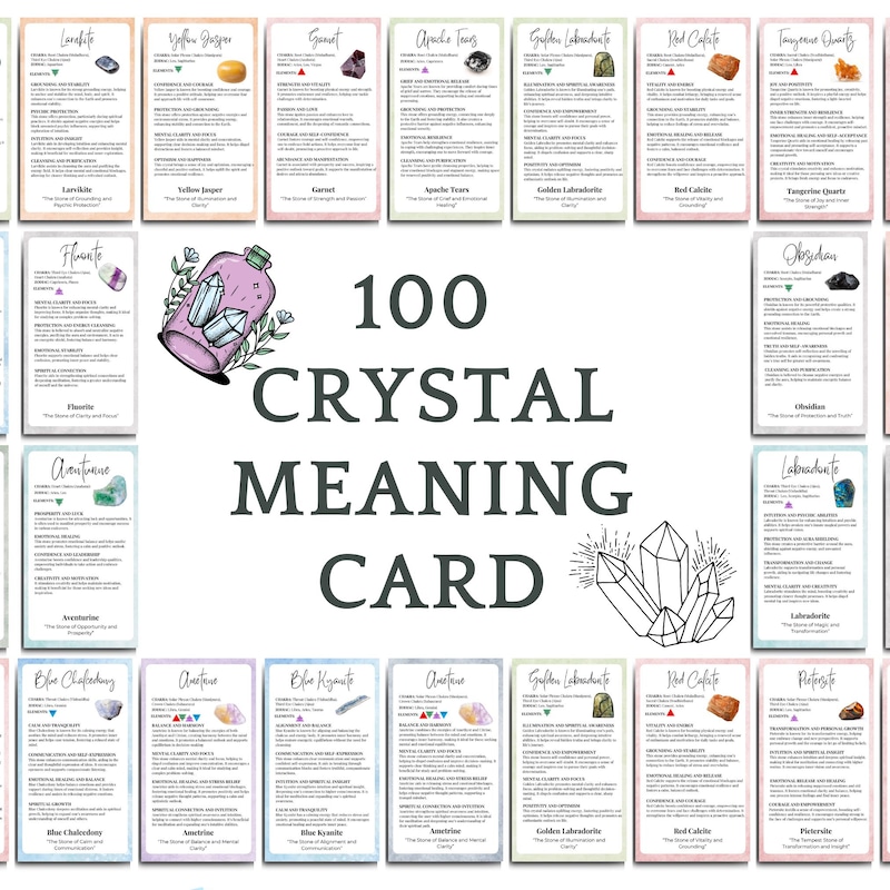 Printable Crystal Cards - Etsy