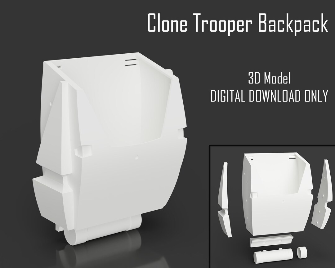 Clone Trooper Armor Pack Backpack Prop Cosplay Accessories 3D Printable ...