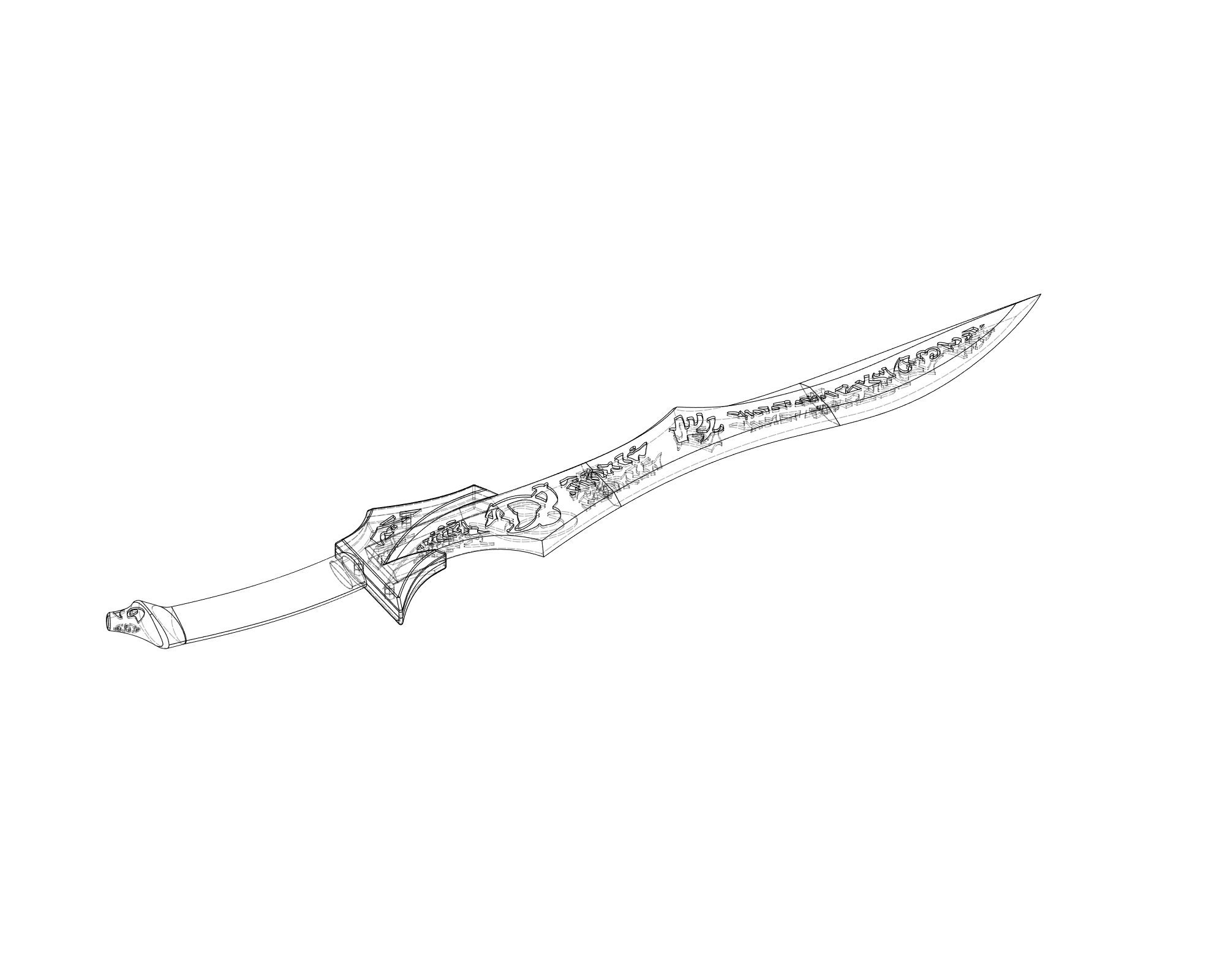 Seraph Blade Sword and Kindjal Dagger Bundle - 3D Model Digital ...