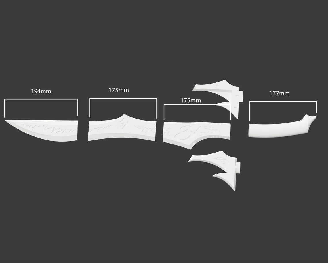 Seraph Blade Sword and Kindjal Dagger Bundle 3D Model Digital Download ...