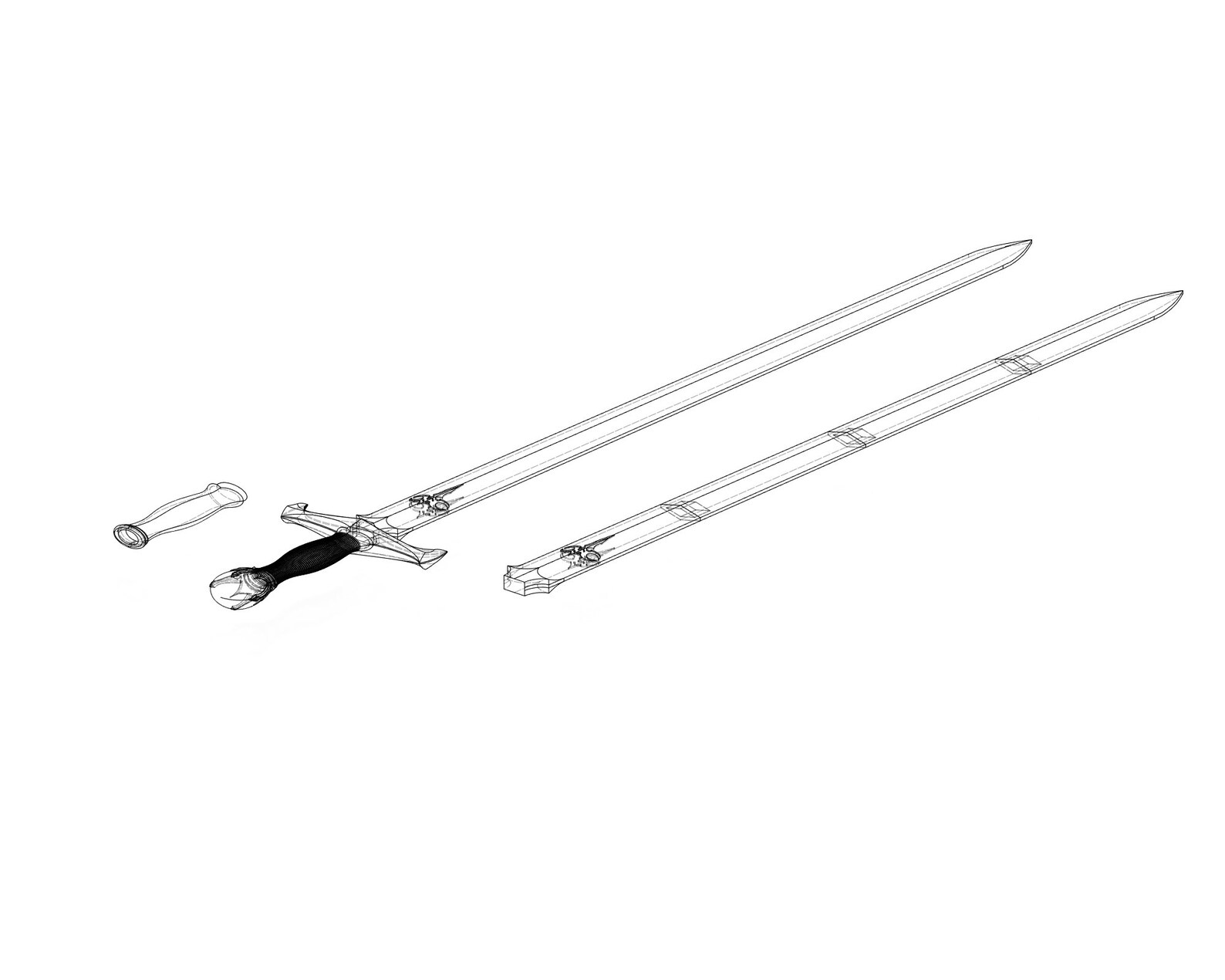 Brisingr and Zar'roc Swords - 3D Model Digital Download - Inheritance ...