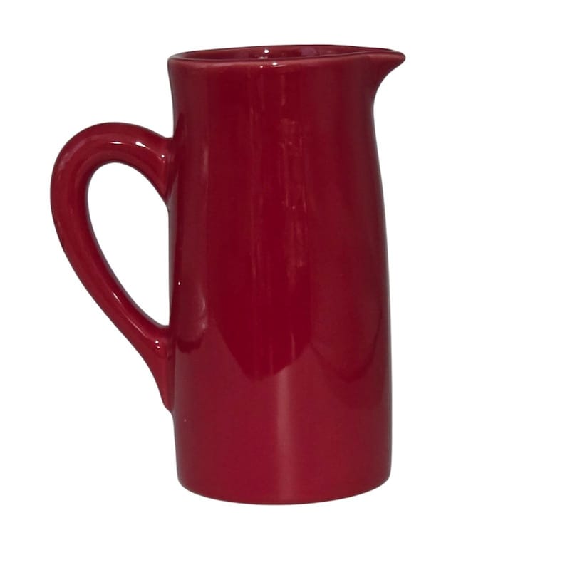 Red Ceramic Pitcher - Etsy