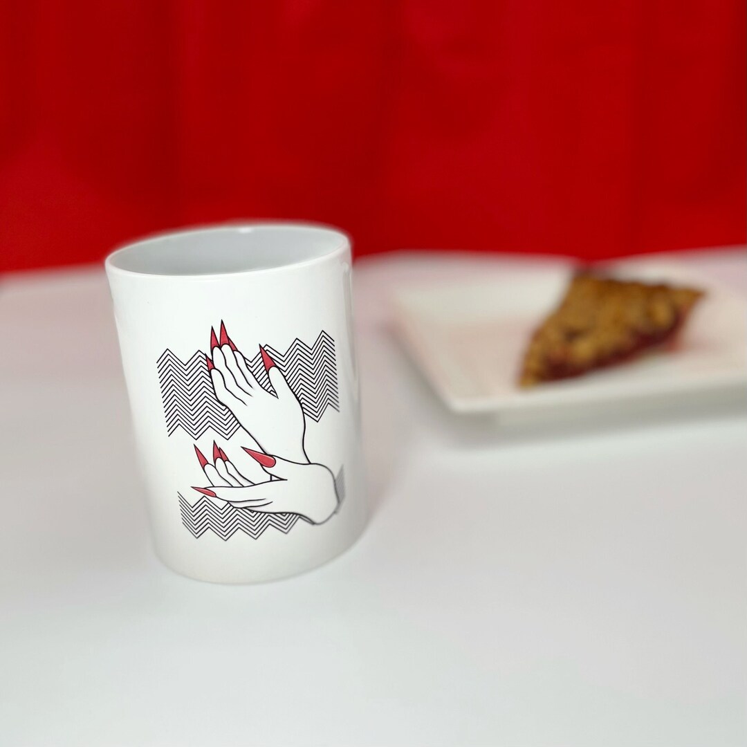 Laura Palmer meanwhile Hands Stiletto Nails Retro Vibes 15oz Mug - Etsy