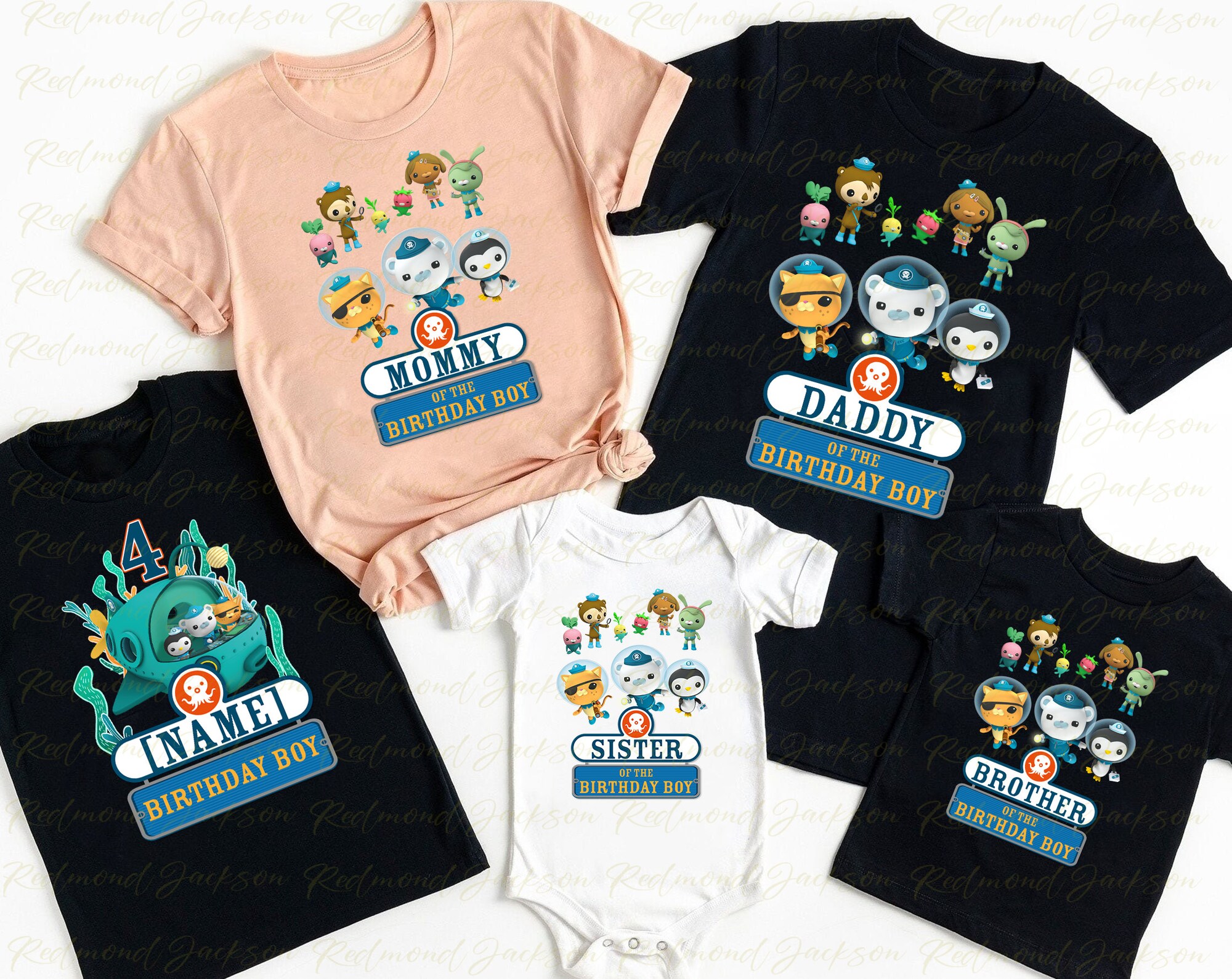 Octonauts Birthday Shirt, Octonauts Theme Birthday Party Shirt